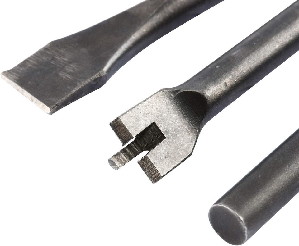 9Pcs Pneumatic Air Hammer Punch Chipping Bits Tool Chisel 0.39In Shank ...