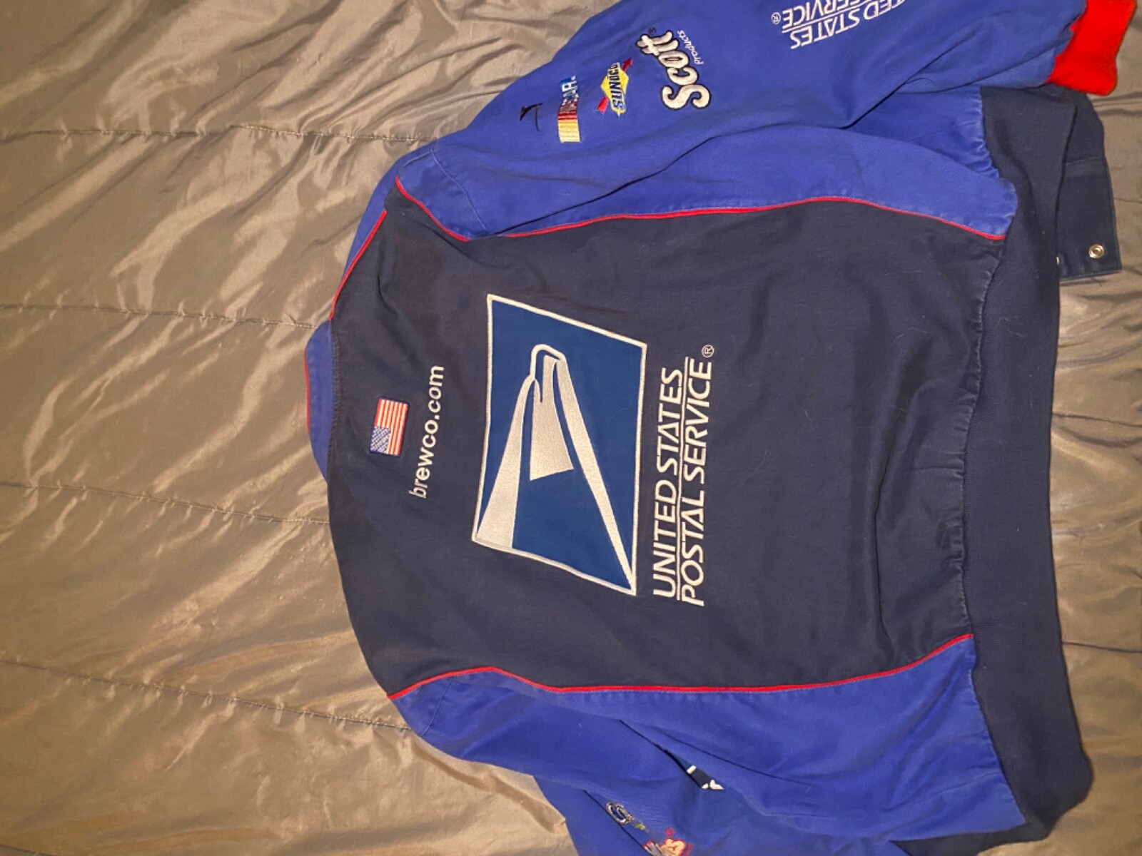 vintage UNITED STATES POSTAL SERVICE LRG nascar jacket usps Busch ...