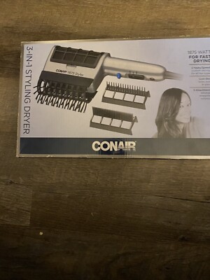 Conair 1875 Styler - 3-in-1 Styling Dryer - 2 Heat and Speeds - 3 ...