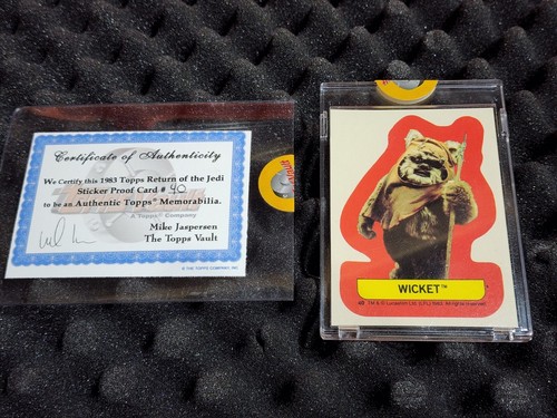 1983 Star Wars Topps Vault #40 Sticker Proof Card - 1st Appearance of ...