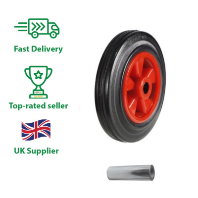 200mm (8") / 205kg Wheel + Axle Bush | Trolley/Jockey/Caravan/Trailer ...