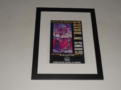 Framed Guns 'n Roses Concert Poster, 2012 Las Vegas Democracy 14"x17 ...