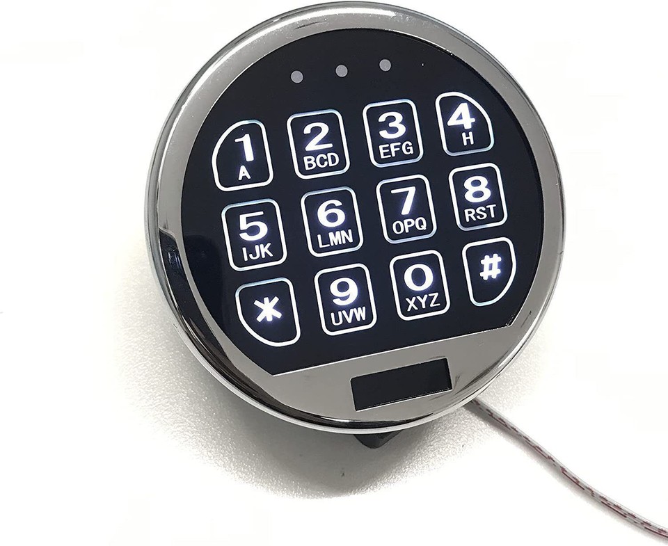 Electronic Safe Lock LED Keypad Chrome Safe Lock Replacement With Swing Bolt | eBay