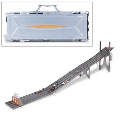 HOT WHEELS 4 LANE RACEWAY 6 FT. FOLDING PORTABLE RACE TRACK 2006 MATTEL ...