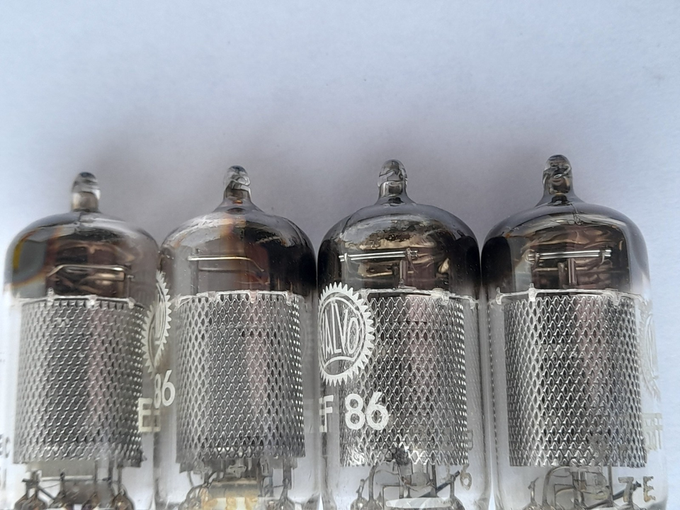 4x EF86 / 6CF8 VALVO / MULLARD audio tubes - SQUARE getter - EF 86 ...