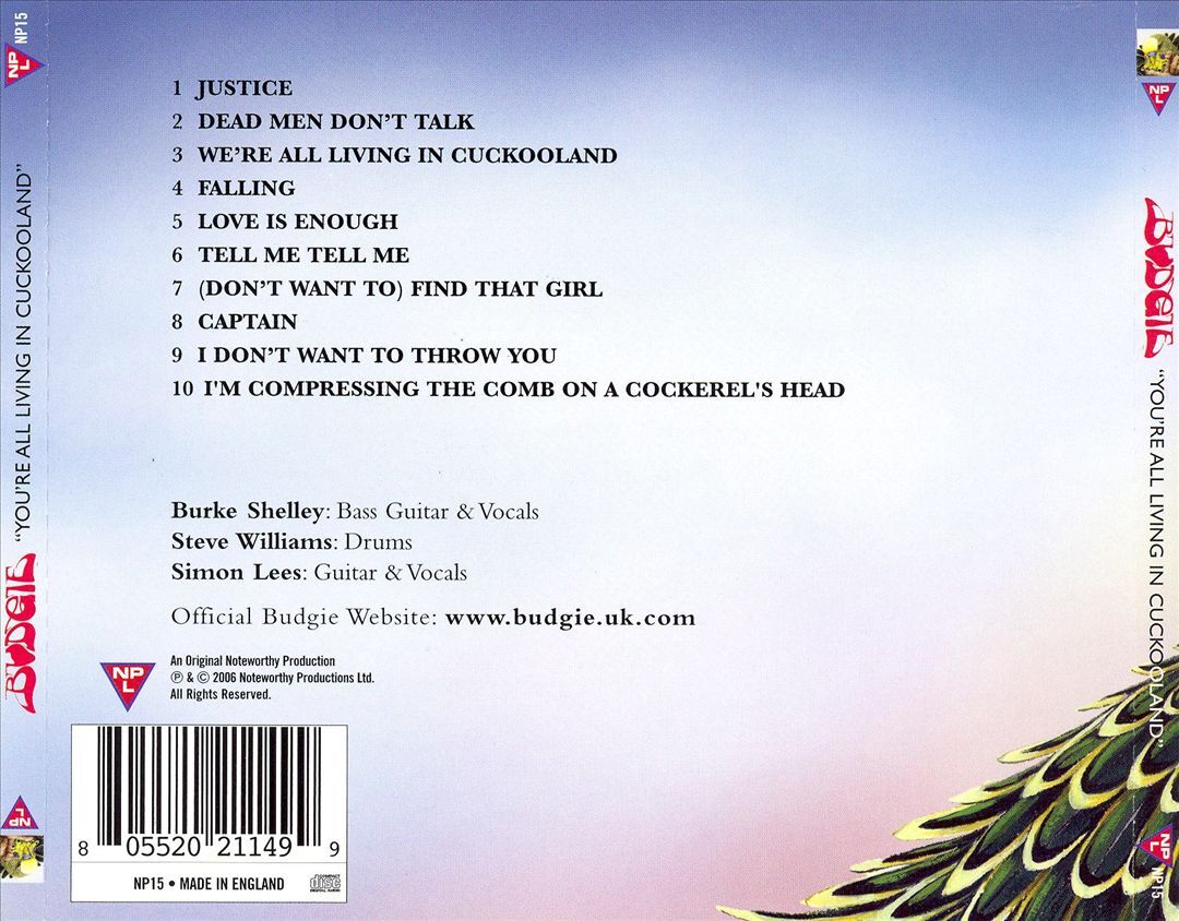 BUDGIE YOU'RE ALL LIVING IN CUCKOOLAND NEW CD 805520211499| eBay
