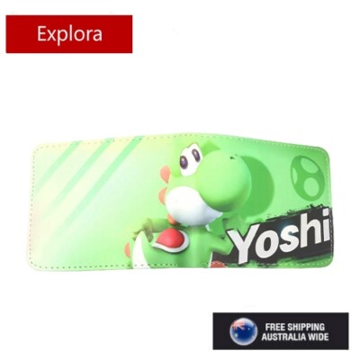 Boys Girls Kids Teenage Bifold Faux Leather Wallet -- Yoshi | eBay ...