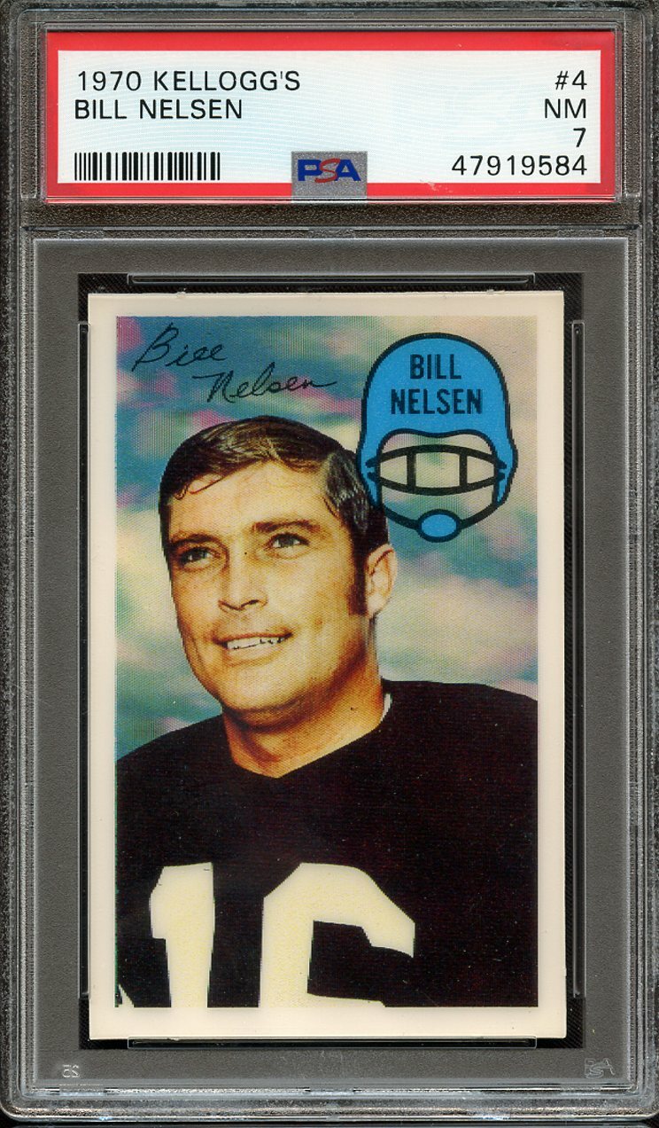 1970 KELLOGG'S 4 BILL NELSEN PSA NM 7 FB | eBay