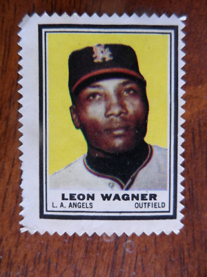 1962 TOPPS BASEBALL STAMP LEON WAGNER LOS ANGELES ANGELS S-1033 | eBay