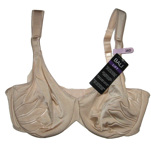 Bali Bra 38D Soft Taupe Lift Style #DF3353 Stretch Fabric Underwire New ...