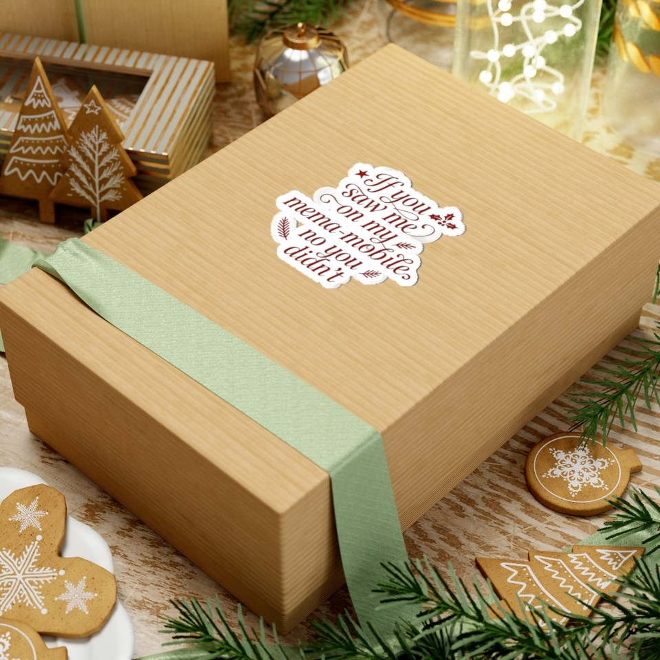 Funny Mema Quote Sticker | Kiss-Cut, Holiday Script | For Mema ...