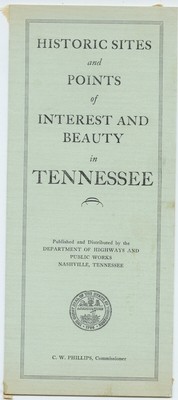 Historic Sites and Points of Interest and Beauty in Tennessee CW ...