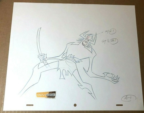Samurai Jack 2001 Original Production Drawing Aku Cartoon Network douga ...