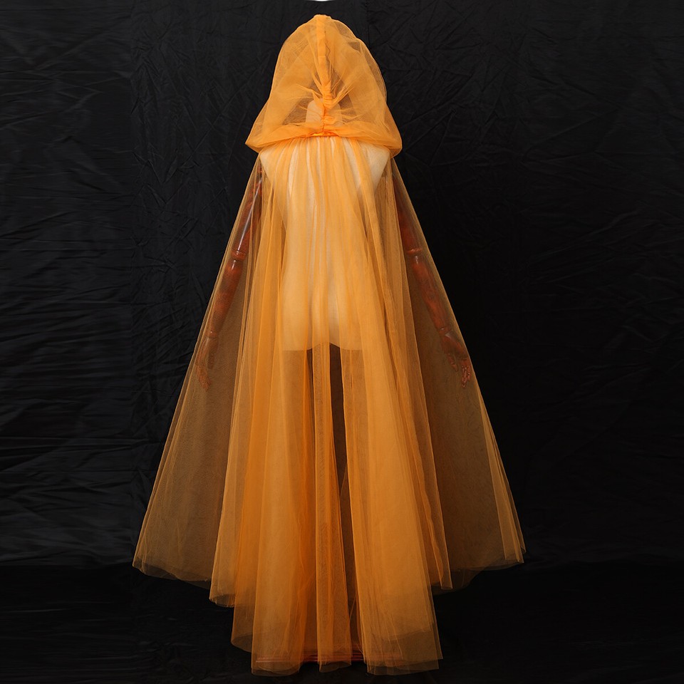 Gothic Women Hooded Cloak The Ghost Haunted Costume Bride White Hooded ...