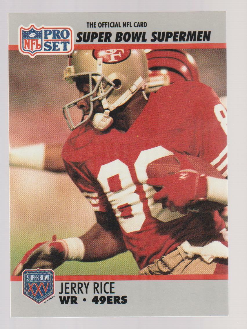 1990 Pro Set Super Bowl Supermen #48 Jerry Rice card, San Francisco ...