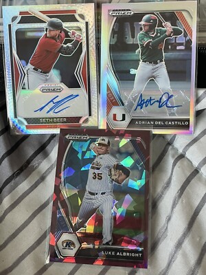 2021 Prizm Draft Baseball Lot Dbacks Seth Beer Del Castillo Albright | eBay