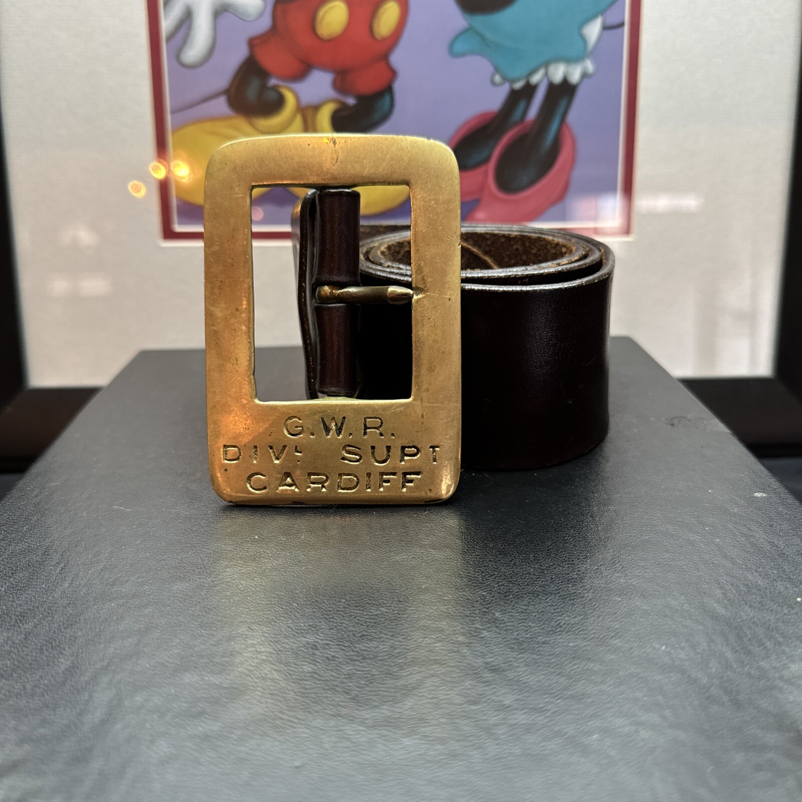 Antique 1900's GREAT WESTERN RAILWAY BELT Brass BUCKL… - Gem