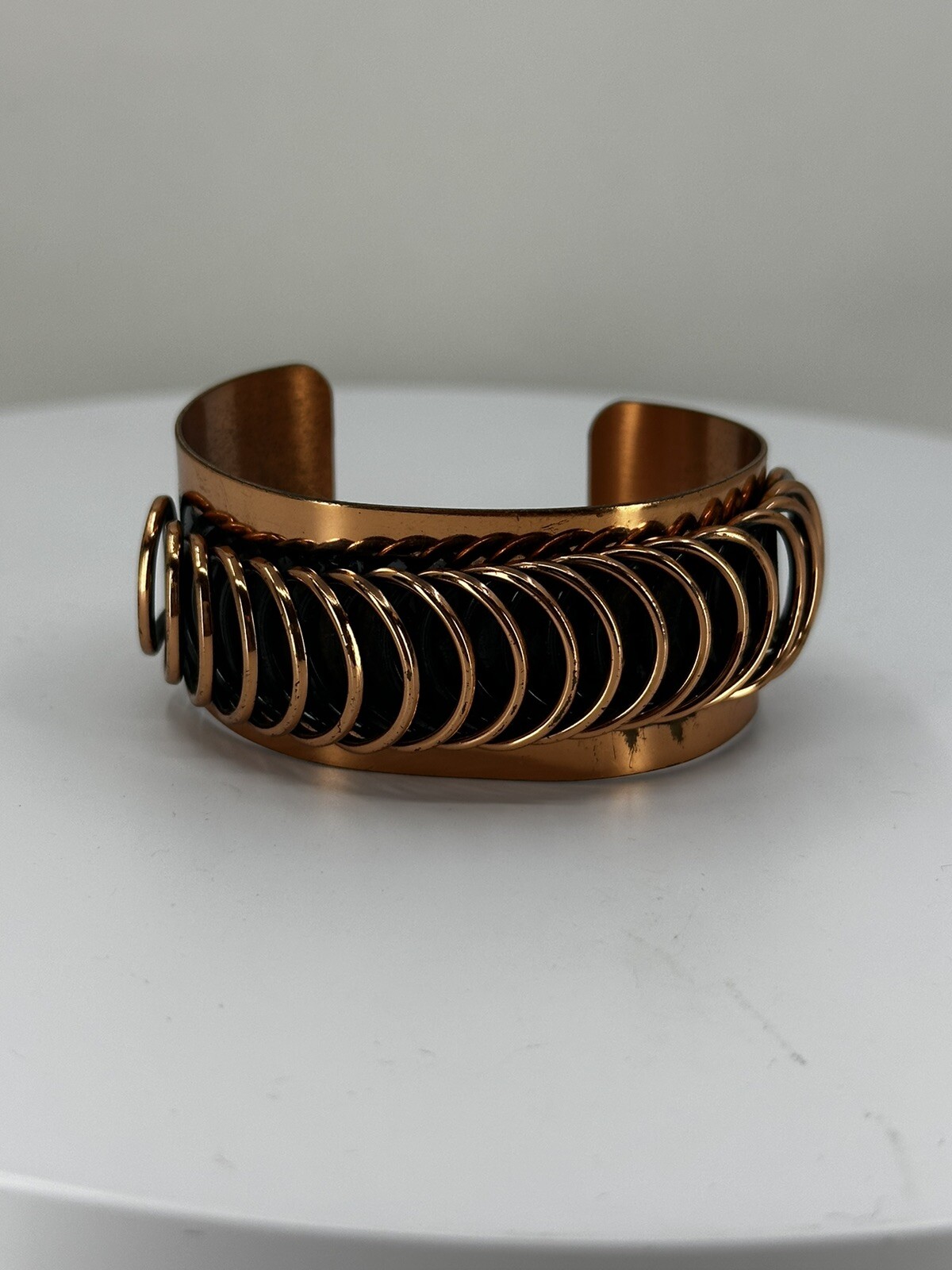 Modernist Vintage Renior Spun Wire Copper Cuff Bracel… - Gem