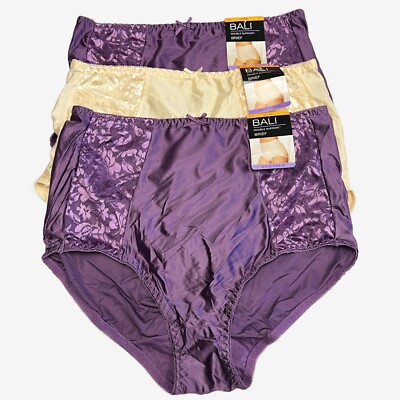 3 Bali Double SUPPORT Brief Panties L 7 LARGE DFDBBF - DBB3 Silky ...