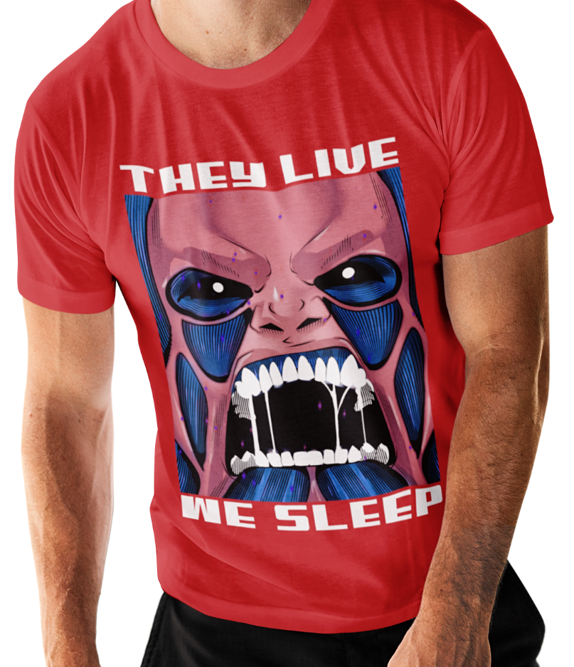They Live We Sleep T-SHIRT John Carpenters Movie OBEY Brainwashed NEW ...