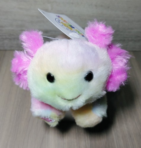 Build A Bear 8" Mini Beans Pastel Rainbow Tie Dye Axolotl NWT - Green ...