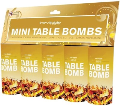 Mini Table Bombs (Pack of 5) Confetti & Glitter Party Table Centerpiece ...