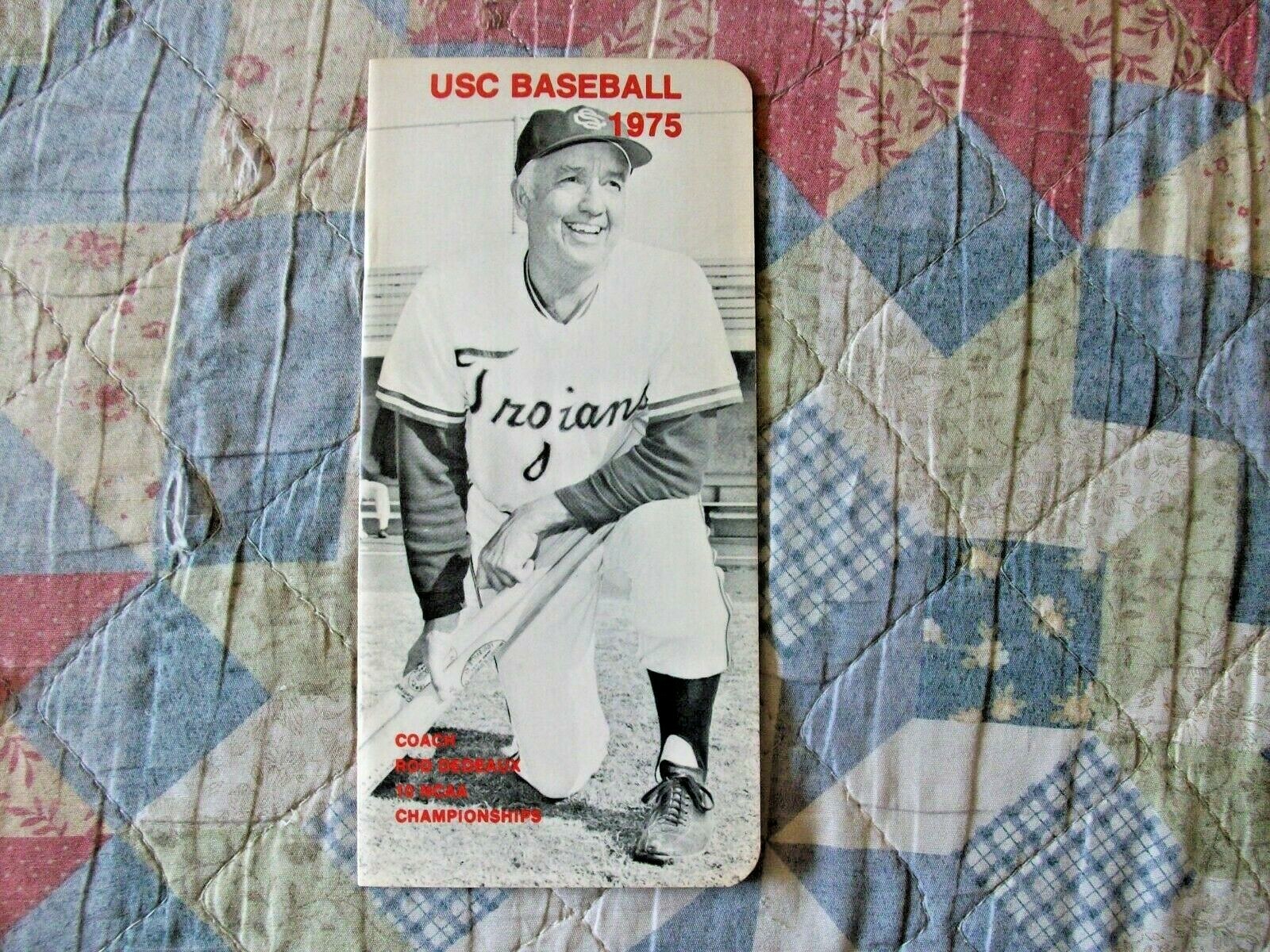 1975 USC TROJANS BASEBALL MEDIA GUIDE Yearbook ROD DEDEAUX 1974 Program ...