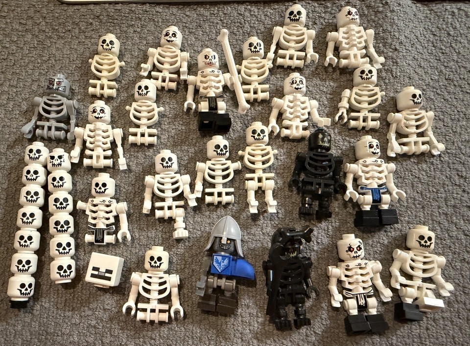LEGO Skeleton Mini-figure Lot With Parts Skeleton Army | eBay