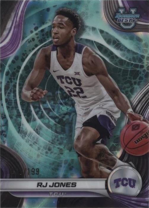 2024-25 Bowman University Best - RJ Jones #98 Aqua Lava Refractor /199 ...