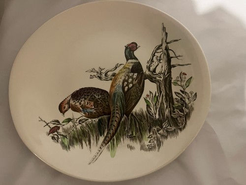 2 Johnson Bros Pheasant Game Birds 9.25" Luncheon Plate England Vintage ...