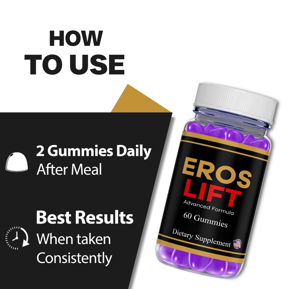 (6 Pack) Eros Lift Gummies, ErosLift Gummies for Men Performance ...
