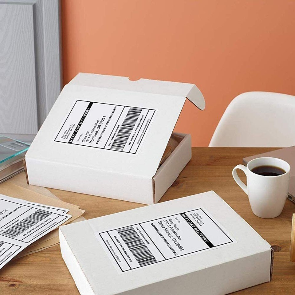 2000 Full Sheet Shipping Labels 8.5x11 Mailing Self Adhesive Blank ...