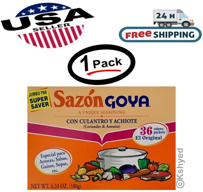 (1 Pack) Goya Sazon con Culantro y Achiote - 36 sobres/Packets 6.33 oz ...