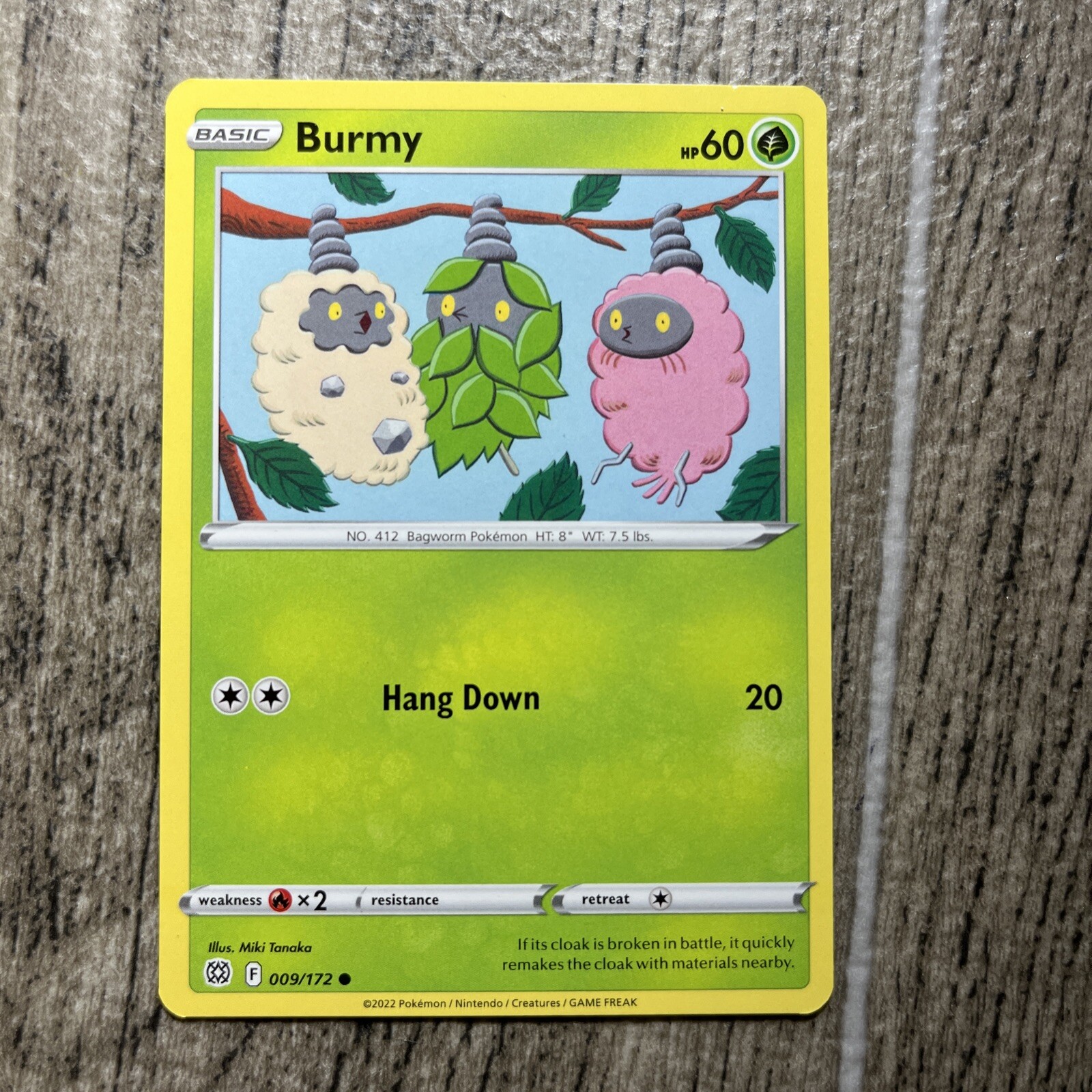 Burmy 009/172 Non Holo Common Brilliant Stars Pokemon TCG Card NM ...