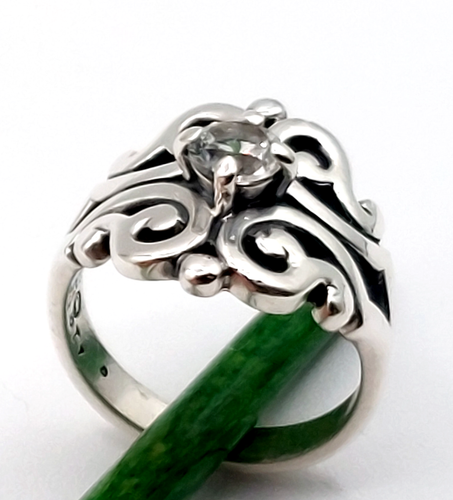 James Avery Spanish Lace Ring Lab Created White Sapphire Sterling ...