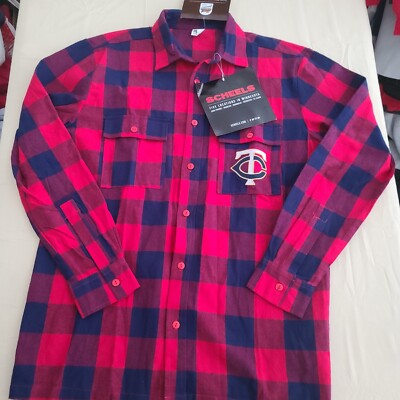 Minnesota Twins MLB Scheels Pheasants Forever Plaid Flannel Shirt Size ...