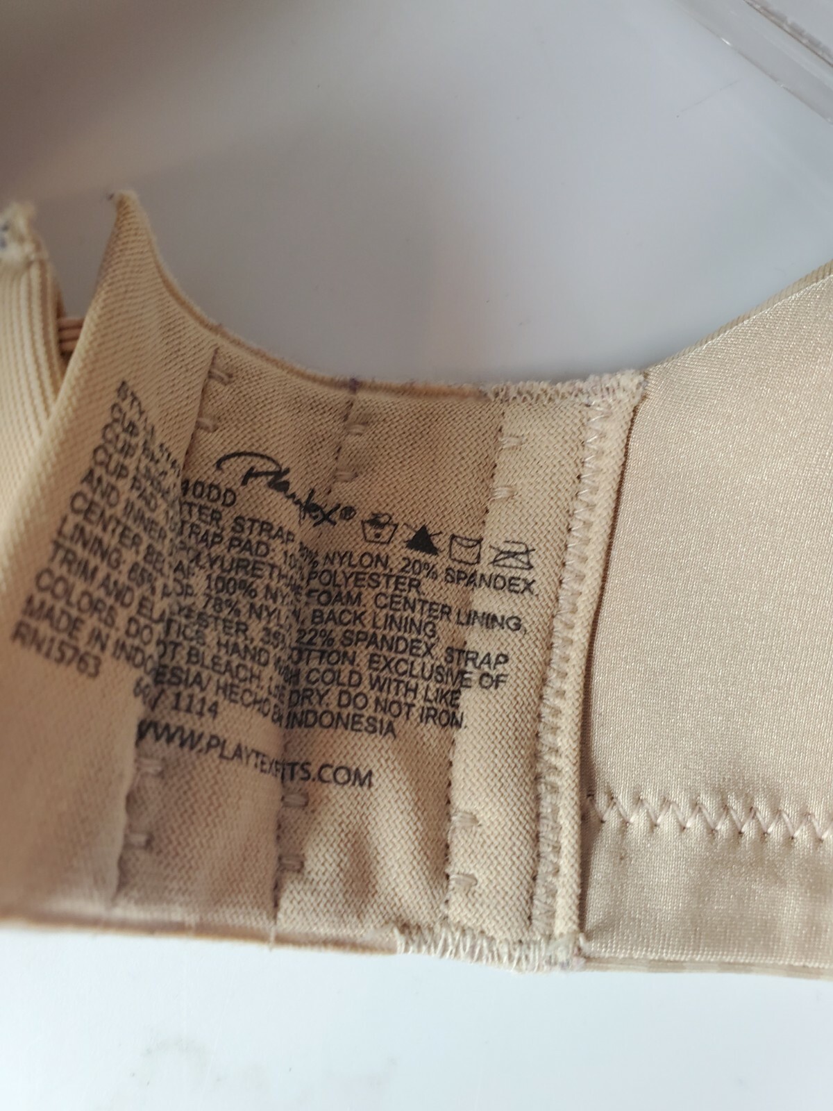 Playtex Secrets Bra 40DD Perfectly Smooth T-Shirt 4747 Striped Nude ...