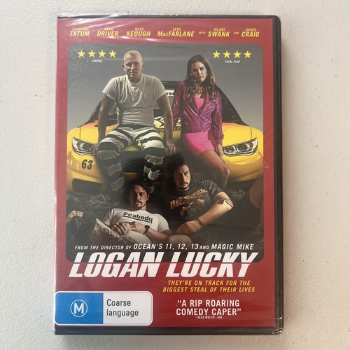 Logan Lucky (DVD, 2017) Region 4 Brand New & Sealed Heist Comedy Crime ...