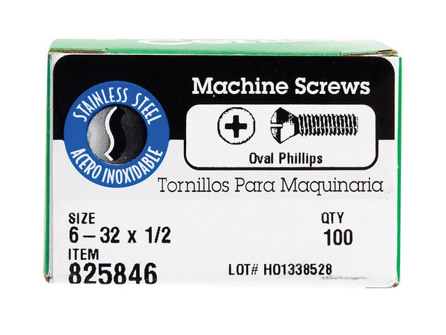 SCRW MCH PH OH 6-32X1/2" by HILLMAN MfrPartNo 0825846 PartNo 825846 by ...