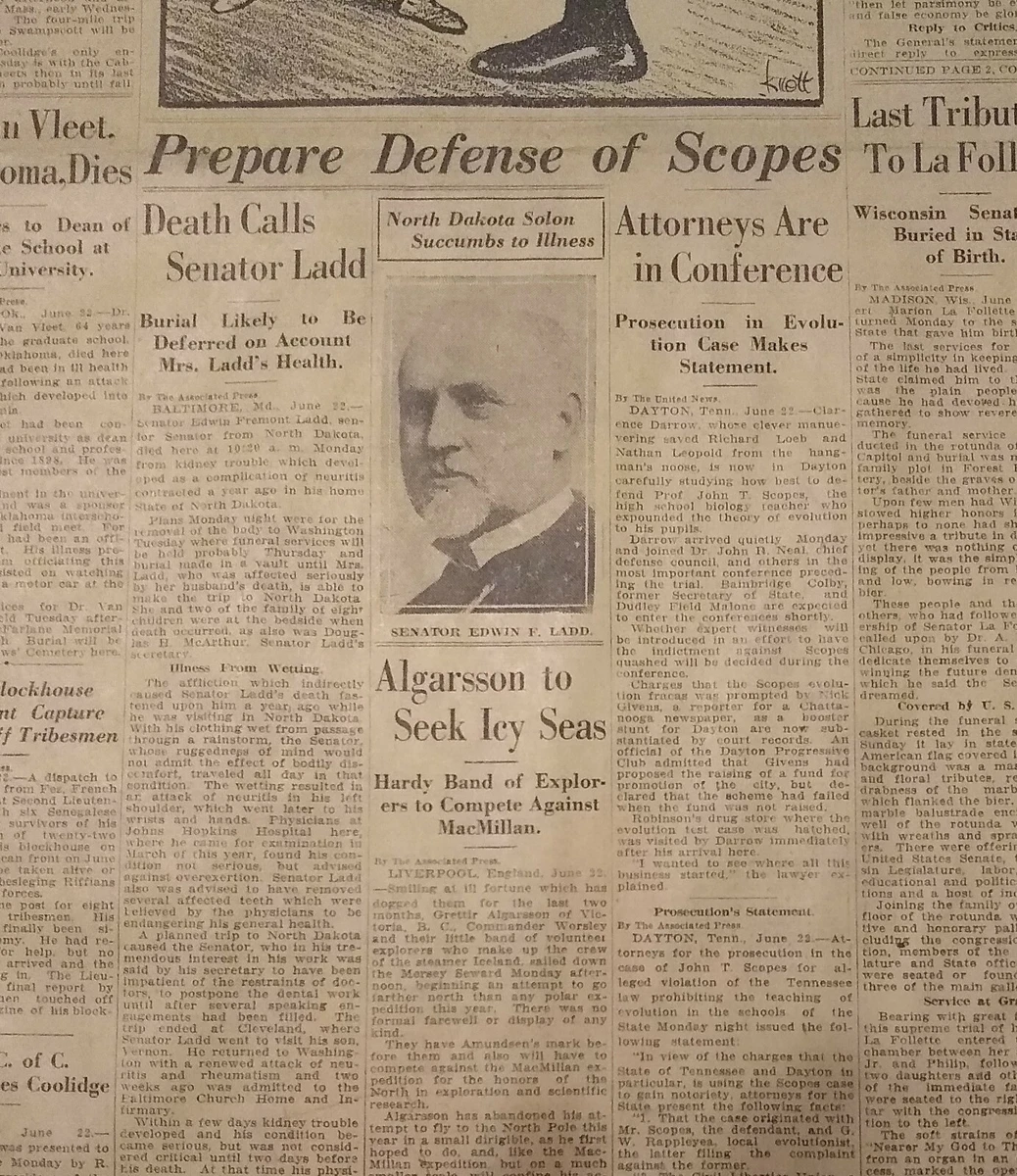 The Scopes Trial Newspaper Articles