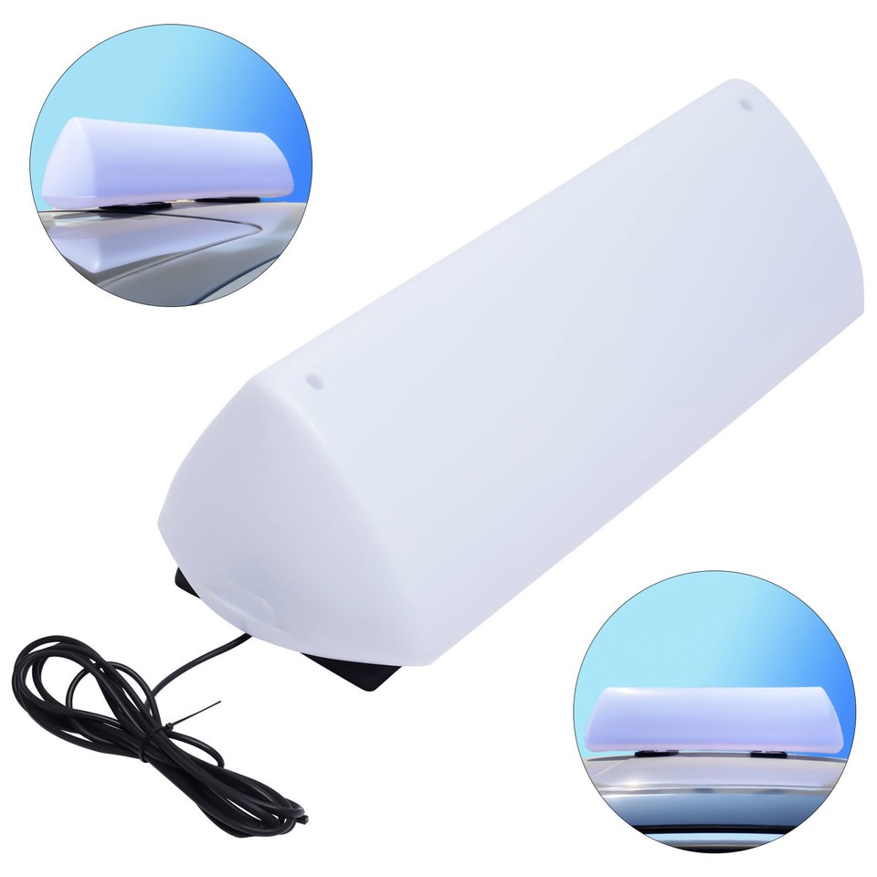 56CM DIY LED Blank Taxi Cab Sign Car Roof Top Topper Advertising Light ...