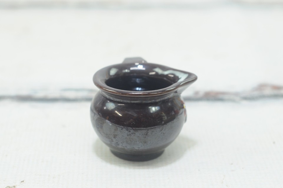 Vintage Small Individual Red Ware Creamer Mini Pitcher With Painted ...