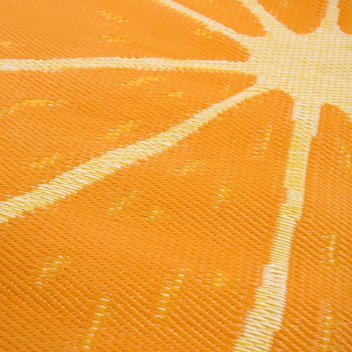 Orange Outdoor Rug Round Garden Waterproof Mat Area Floor Patio Deck ...