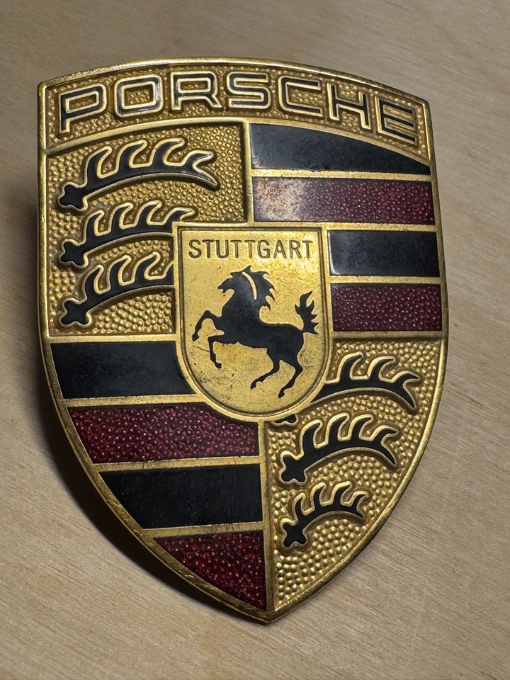 Porsche Emblem Badge, Hood Crest, Original, OEM | eBay