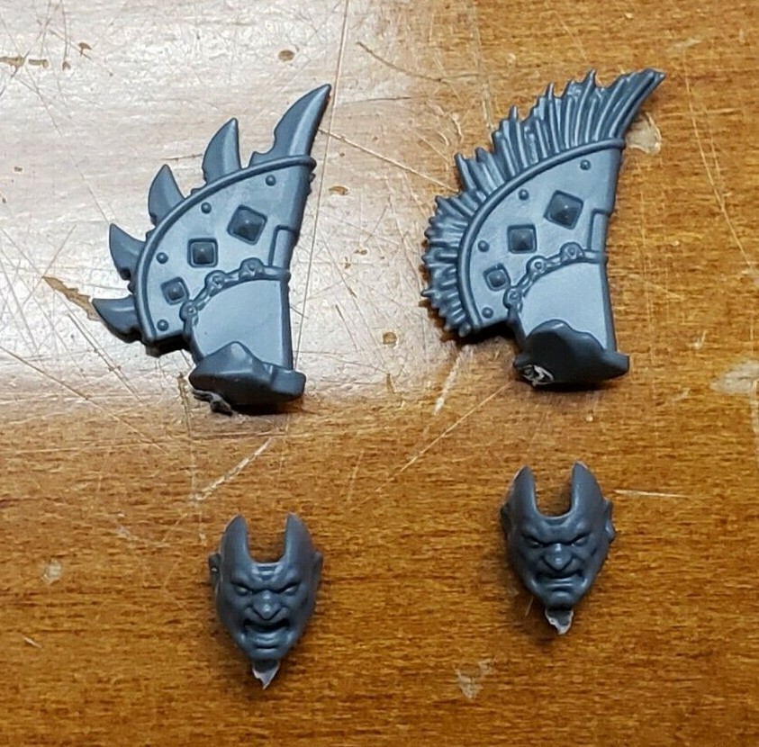 40k Necromunda Bits Goliath Stimmers & Forge Born Heads w/Metal Mohawk ...