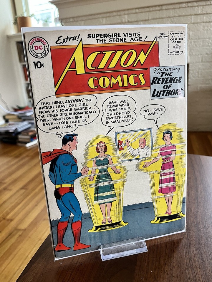 Action Comics #259 DC Comics 1959 Curt Swan Cover Art Red Kryptonite ...