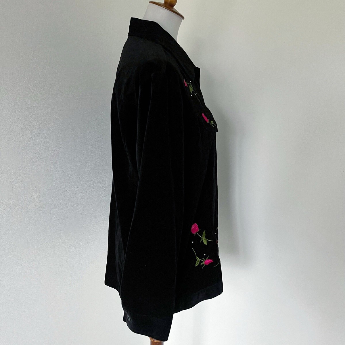 Quacker Factory Valore Jacket Black Velour Light