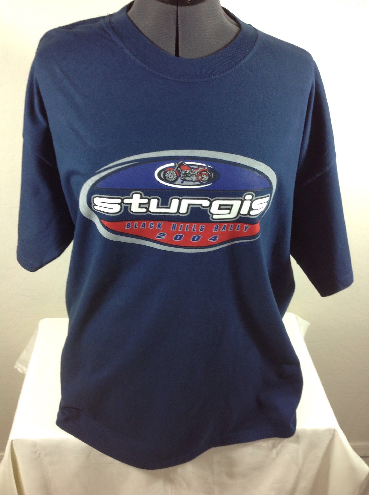 Sturgis 2004 Black Hills Rally Shirt Size XL Blue 64th Annual ...