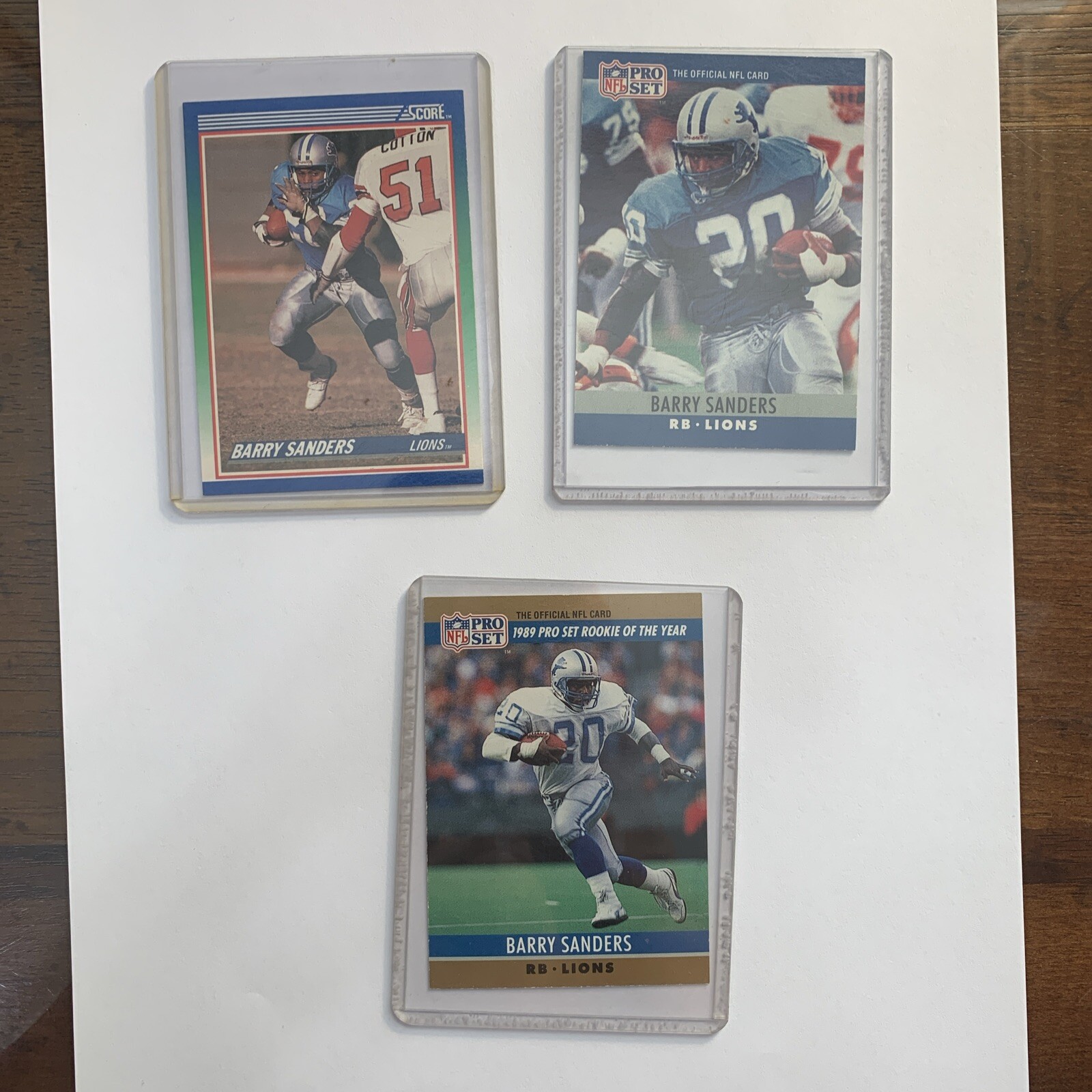 1990 Pro Set Barry Sanders Pro Set Rookie of the Year Card #1!! | eBay