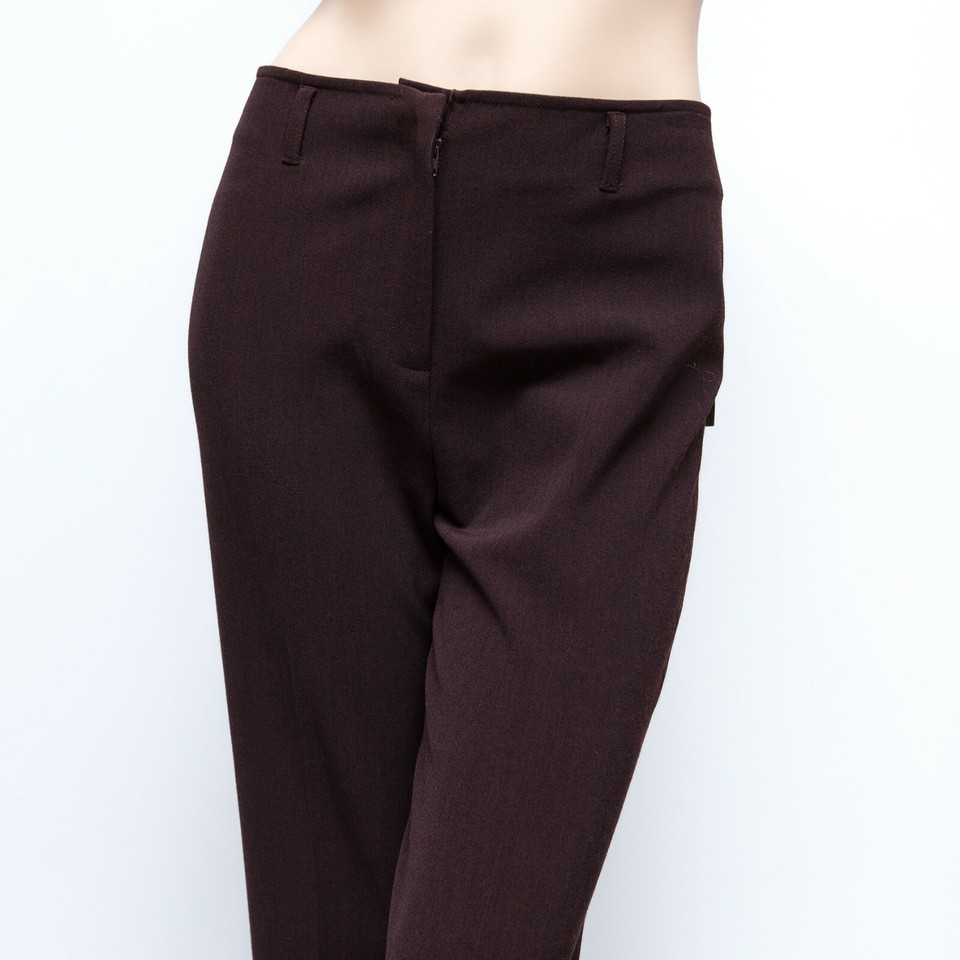 Jenne Maag Burgundy Cropped Polyester Wool Dress Pants NWT | eBay